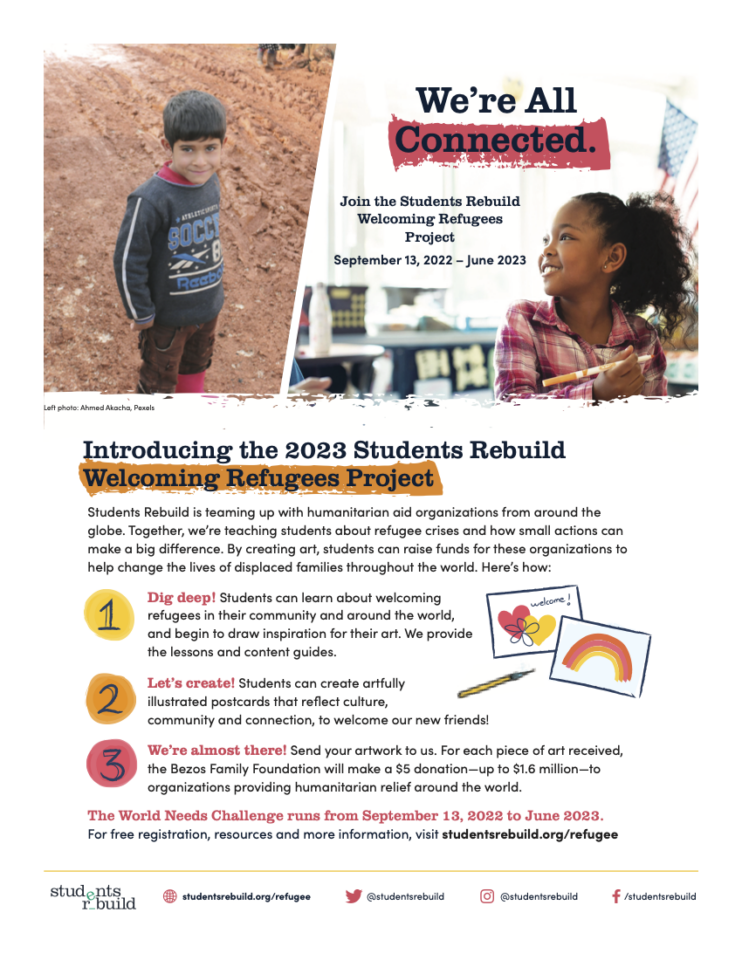 Welcoming Refugee Project - Poster | Students Rebuild