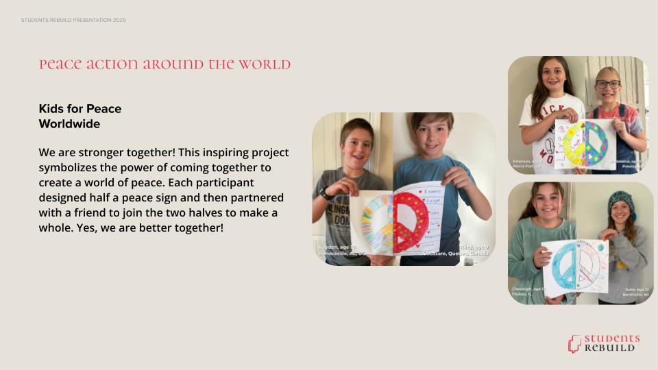 Spark Peace Project Culmination | Students Rebuild