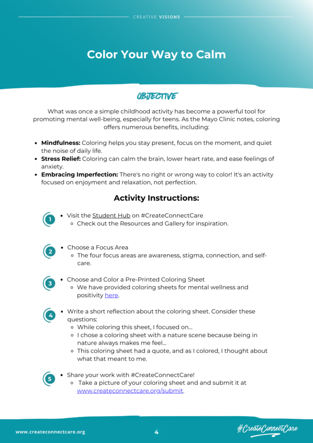 World Teen Mental Wellness Day | #CreateConnectCare